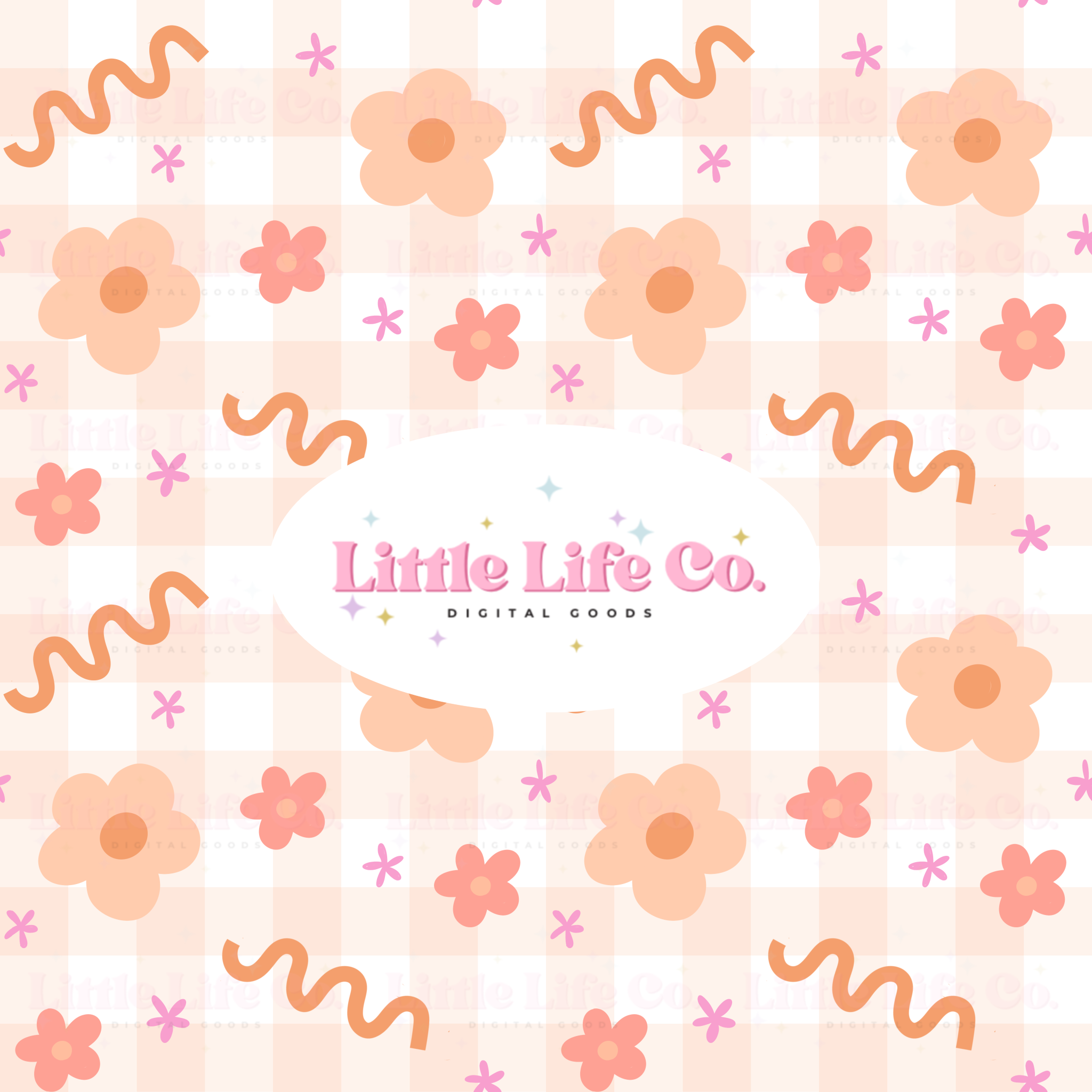 Lazy Daisy Doodles - PNG Seamless Pattern – The Little Life Co.
